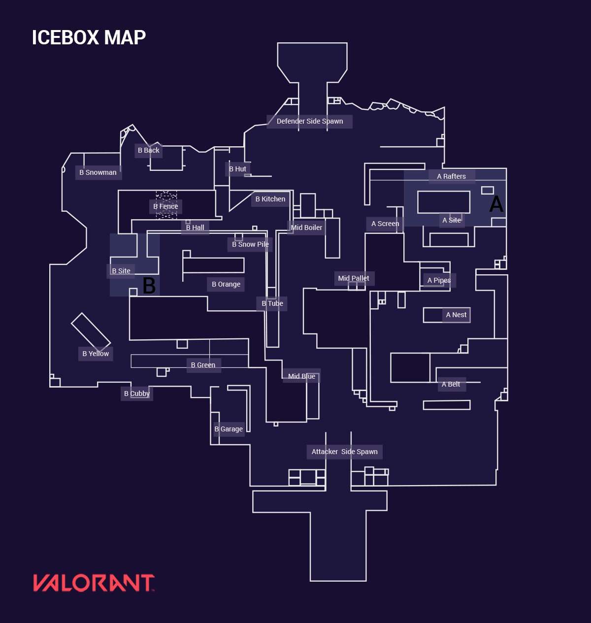 Valorant Map: Explore Icebox, Bind, Haven, Split Etc - Esports Pro Games